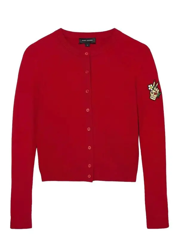 Marc Jacobs Tattoo-appliqué Cardigan - Red