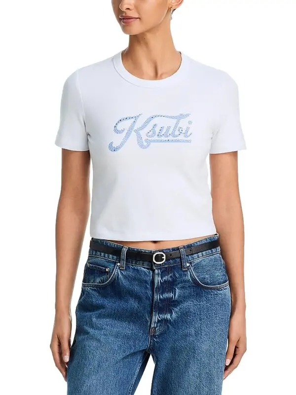Ksubi Short Sleeve Embellished Logo T-shirt - White