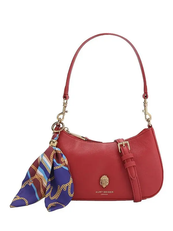 Kurt Geiger Sloane Hobo Crossbody Bag - Open Red