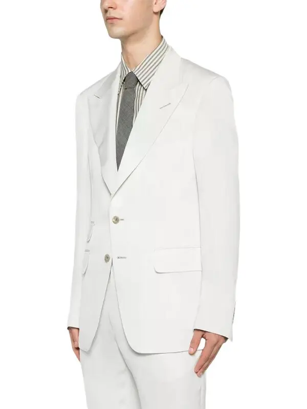 TOM FORD Shelton Peak-lapel Single-breasted Blazer - Blue