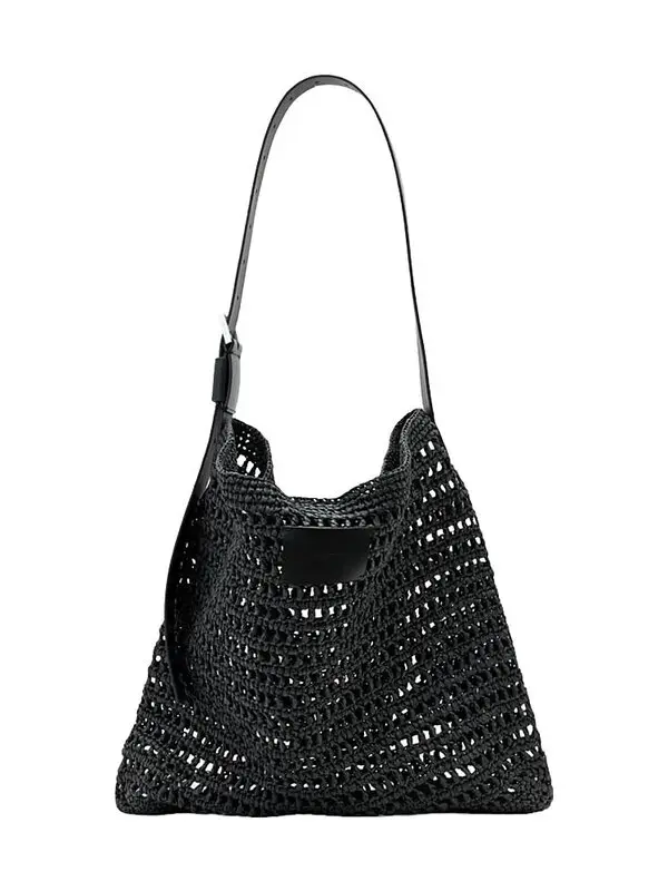 ALLSAINTS Asha Paper Mesh Shoulder Bag - Black
