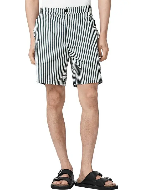 ALLSAINTS Chopin Straight Fit 6.3" Stripe Shorts - Blue/white