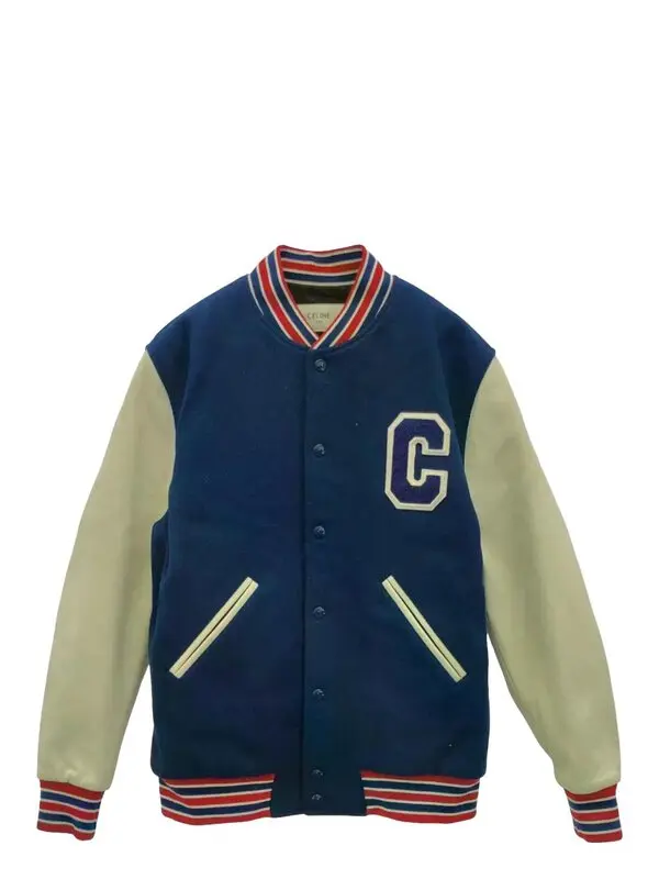 Celine Wool Varsity Jacket - Blue