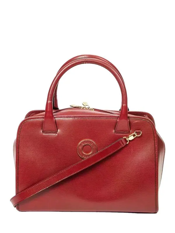 Celine Lizard-effect Leather Handbag - Red