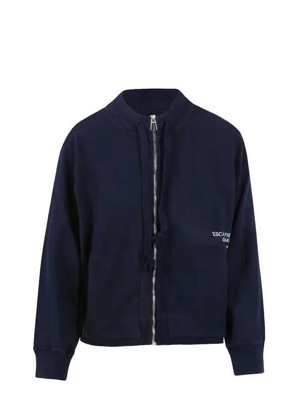 NOUMENO CONCEPT Zip-up Drawstring Sweatshirt - Blue