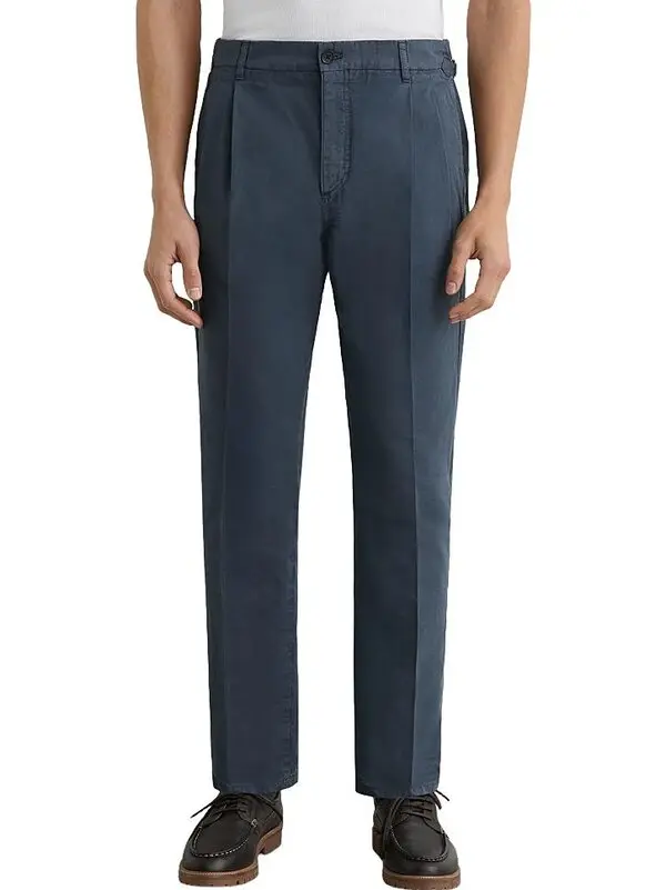 REISS Pablo Side Adjuster Trousers - Airforce Blue