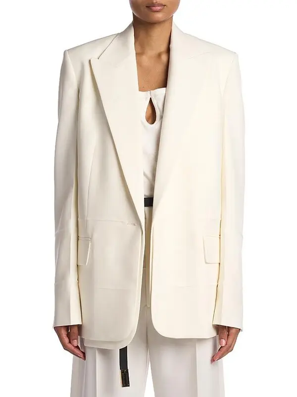 Victoria Beckham Shawl Lapel Jacket - Off White