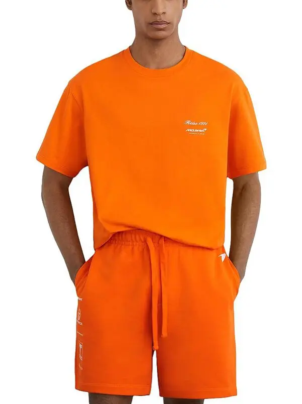 REISS X Mclaren Stirling T-shirt - Papaya Orange