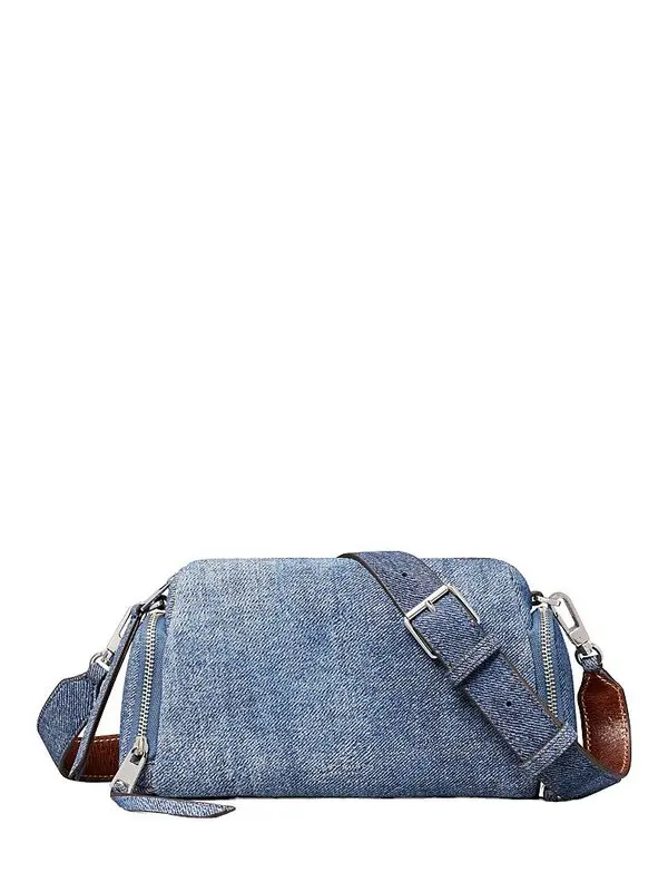 Tory Burch Terry Denim Print Crossbody Bag - Blue Jean