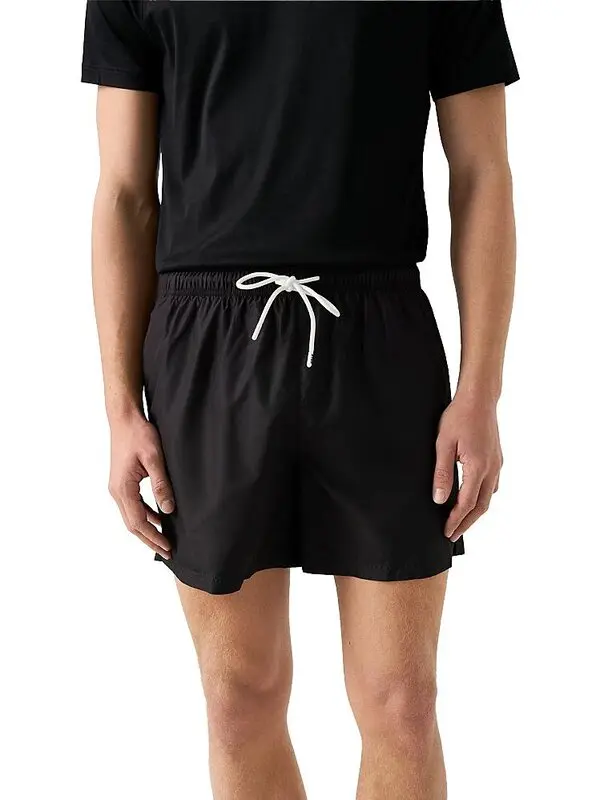 Eton Solid Swim Shorts - Black
