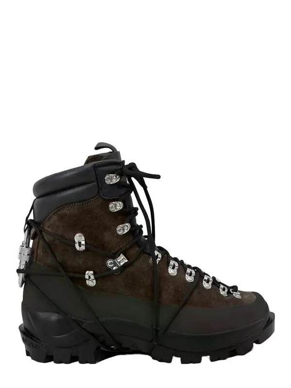 HELIOT EMIL Carabiner Lace-up Hiking Boots - Brown