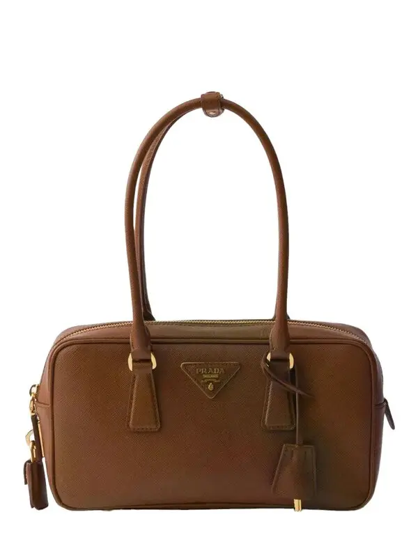 Prada Small Saffiano Leather Top-handle Bag - Brown