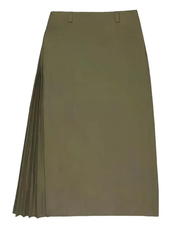 Incotex Pleated Detail Maxi Skirt - Green