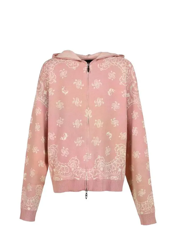 JUN/NAKAYAMA Paisley Jacquard Hoodie - Pink