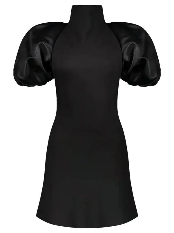 ELLERY Balloon Sleeve High-neck Mini Dress - Black