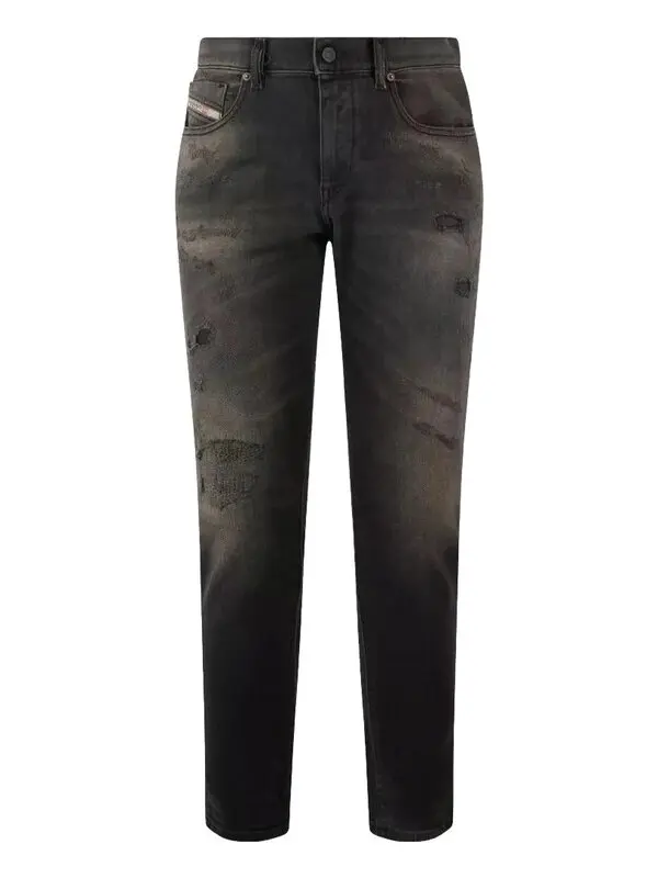 DIESEL® Distressed Straight-leg Jeans - Black