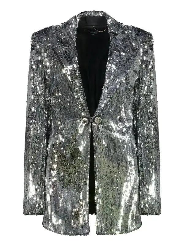 ELLERY Sequinned Blazer - Silver