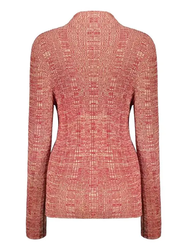 ELLERY Ribbed Knit Turtleneck Sweater - Red