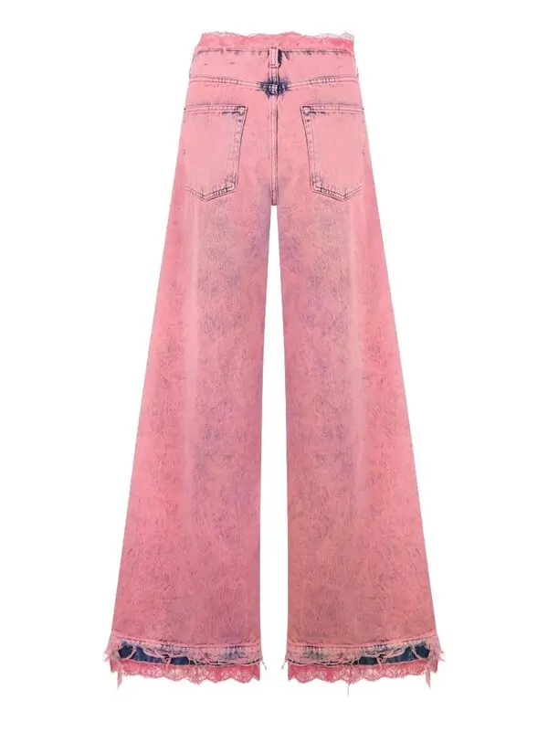 DIESEL® Acid Wash Frayed Edge Jeans - Pink