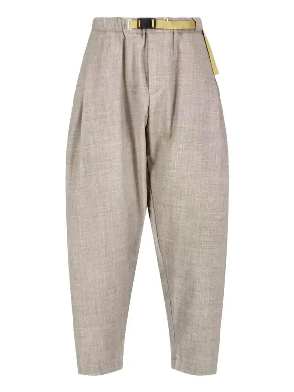 WHITE SAND Buckle-fastening Trousers - Neutrals