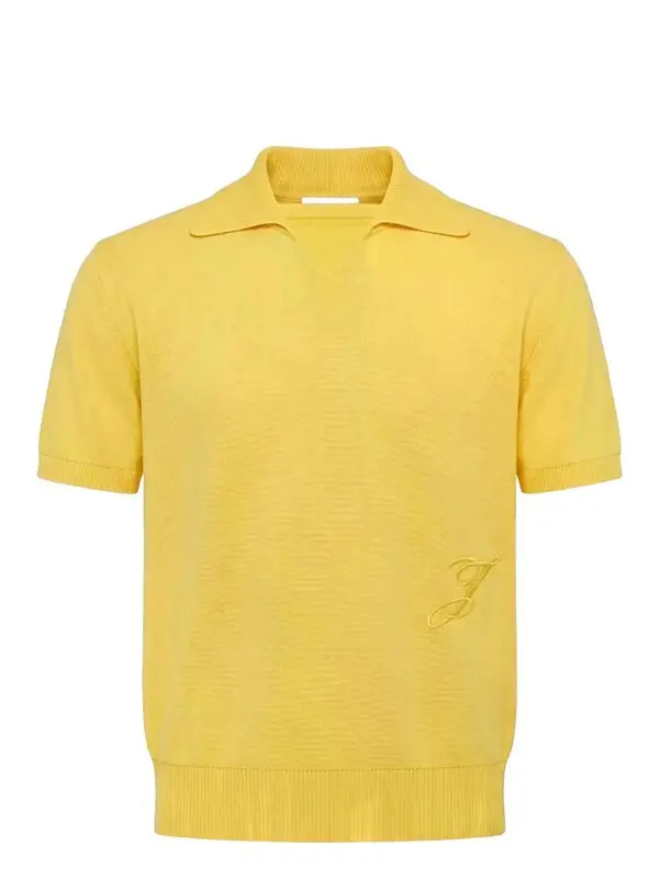 Jacquemus The J Knit Double Collar Polo - Yellow