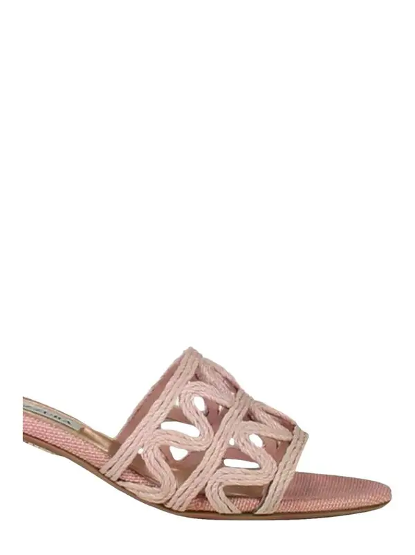 AQUAZZURA Manaus Braided Mules - Pink