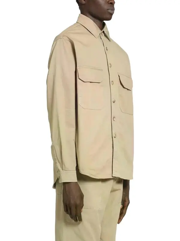 WHITE SAND Cotton Shirt Jacket - Neutrals