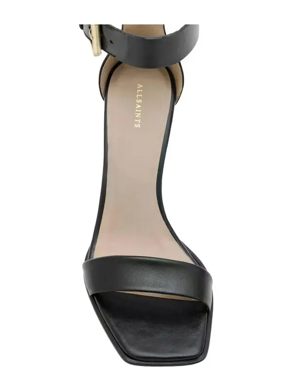 ALLSAINTS Buckle-strap Square-toe Sandals - Black