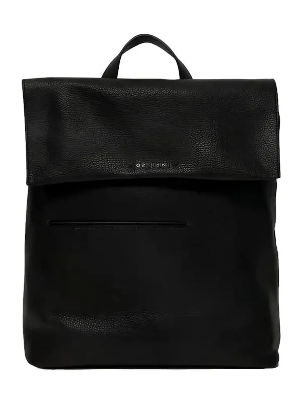 Orciani Active Micron Pebbled Leather Backpack - Black