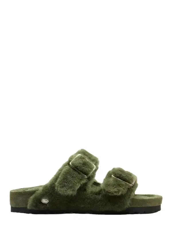BIRKENSTOCK Arizona Shearling Slides - Green