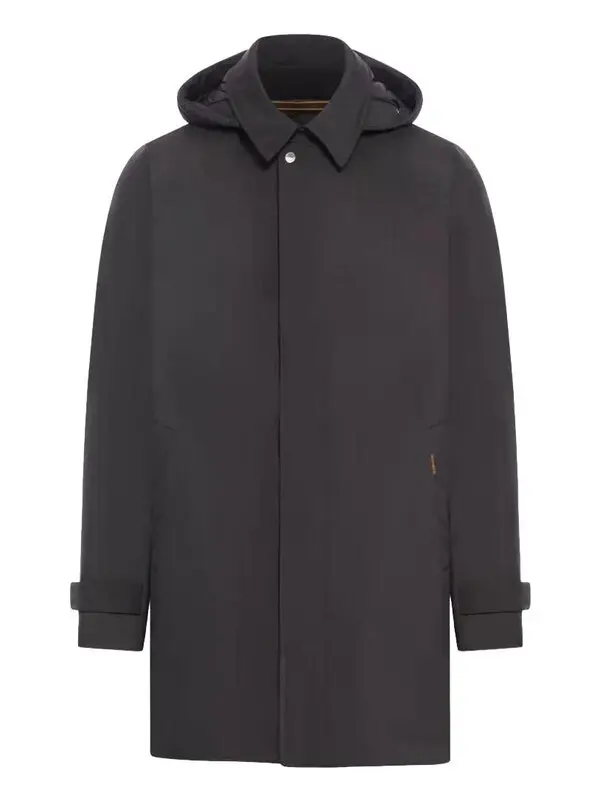 MOORER Hooded Coat - Black