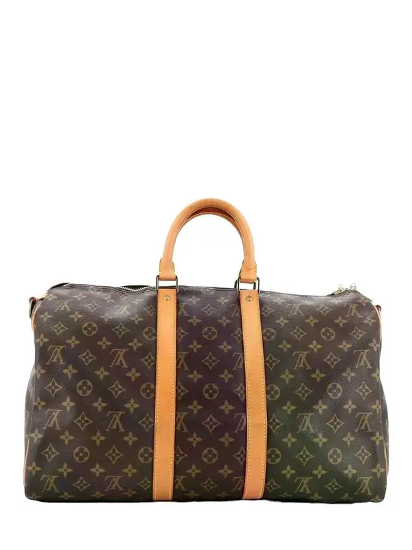 LOUIS VUITTON Keepall Bandouliere Monogram Canvas 45 Travel Bag - Brown