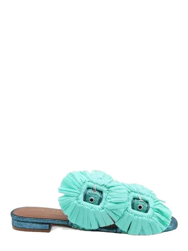 Kurt Geiger Raffia Embellished Sandals - Green