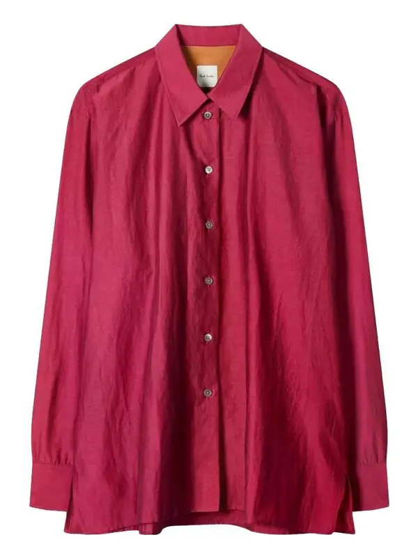 Paul Smith Long-sleeve Shirt With Slub Texture - Red