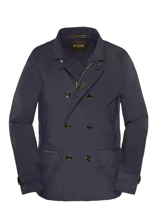 MOORER Nabucco-km Double-breasted Jacket - Blue
