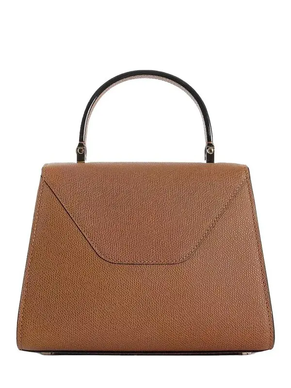 VALEXTRA Mini Iside Leather Tote Bag - Brown