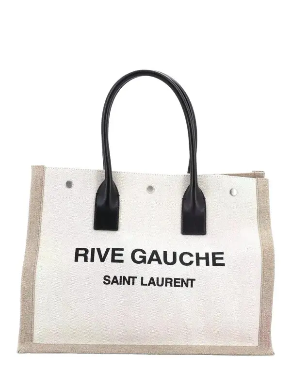 Saint Laurent Rive Gauche Shopper Tote Bag - Neutrals