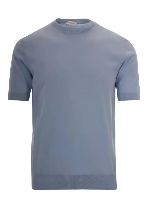 PAOLO PECORA Crew Neck Short Sleeve T-shirt - Blue