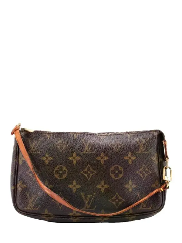LOUIS VUITTON Pochette Accessoires Monogram Canvas Clutch Bag - Brown
