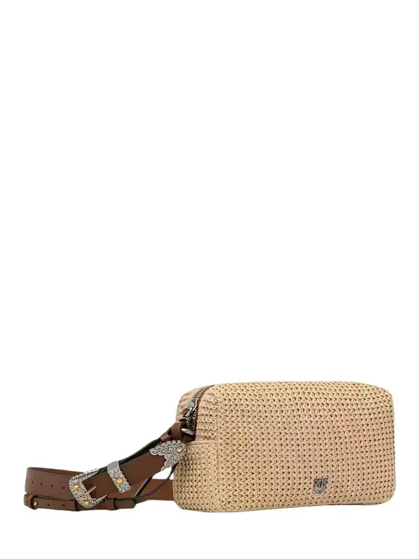 Pinko Love Birds Shoulder Bag - Neutrals