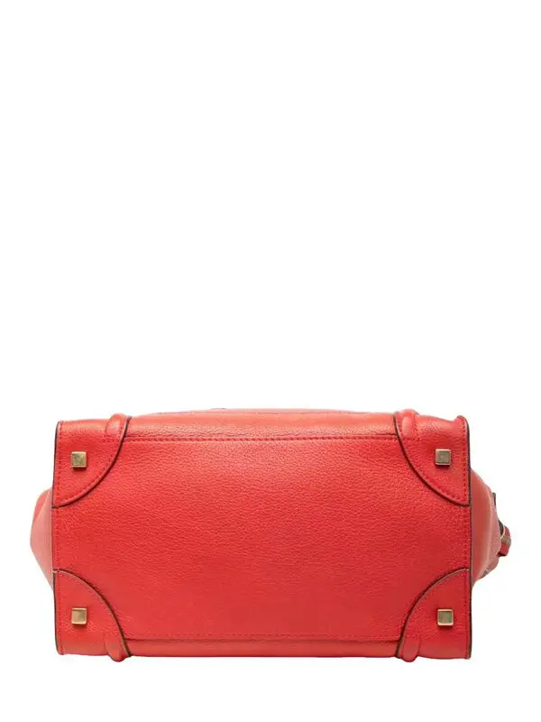 Celine Mini Luggage Tote Bag - Red