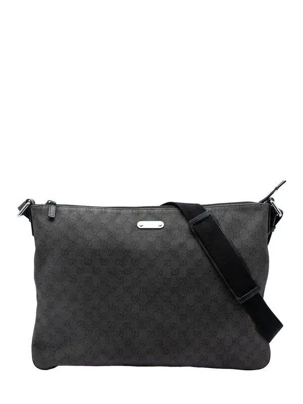 Gucci Gg Denim Crossbody Bag - Black