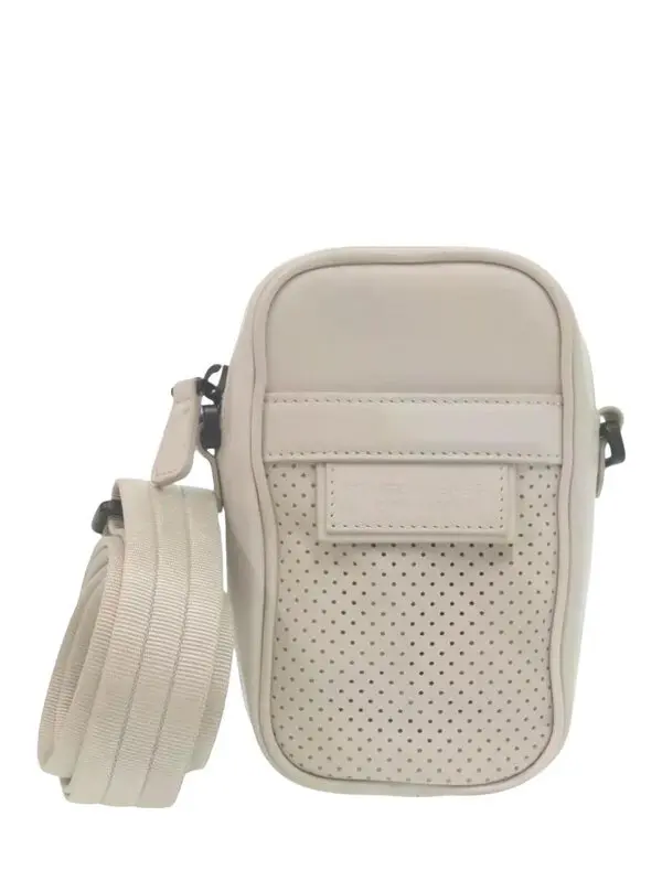 Bottega Veneta Perforated Calfskin Leggero Crossbody Bag - White