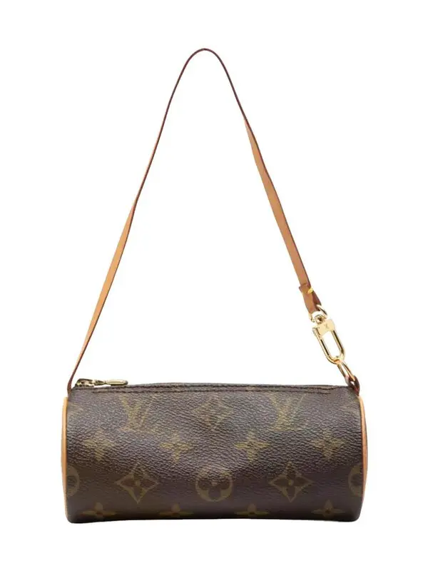 LOUIS VUITTON Monogram Papillon Pochette Handbag - Brown