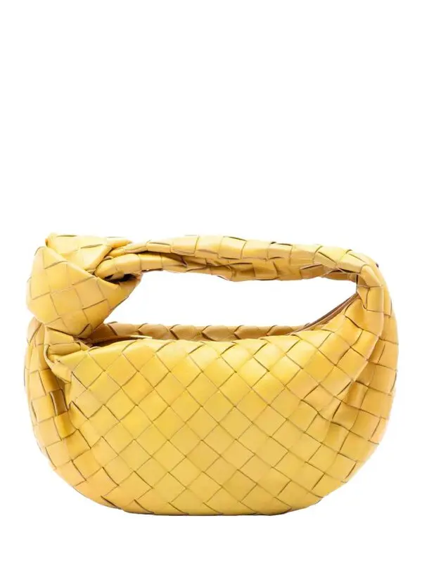 Bottega Veneta Mini Nappa Intrecciato Jodie Hobo Bag - Yellow