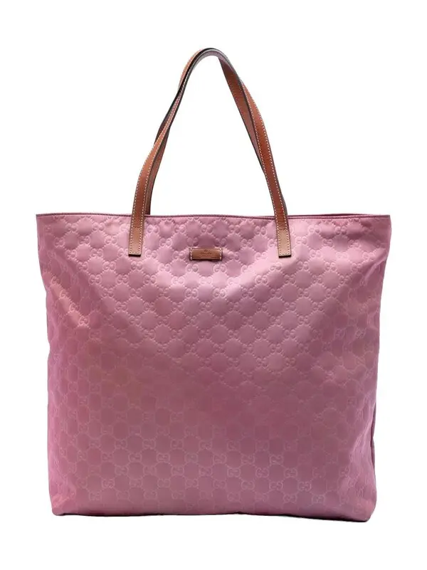 Gucci Gg Nylon Tote Bag - Pink