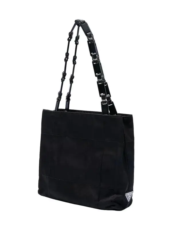 Prada Tessuto Impunto Chain Tote Bag - Black