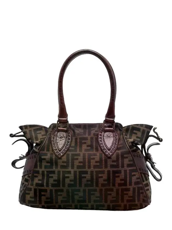 Fendi Zucca Canvas Etniko Handbag - Brown