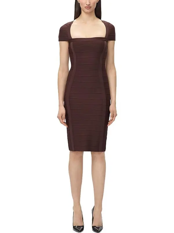 Herve Leger The Premiere Dress - Walnut