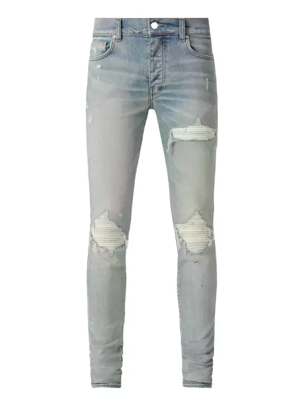 Amiri Mx1 Ultrasuede Skinny Jeans - Blue